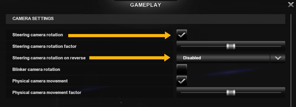 ATS Gameplay Preferences