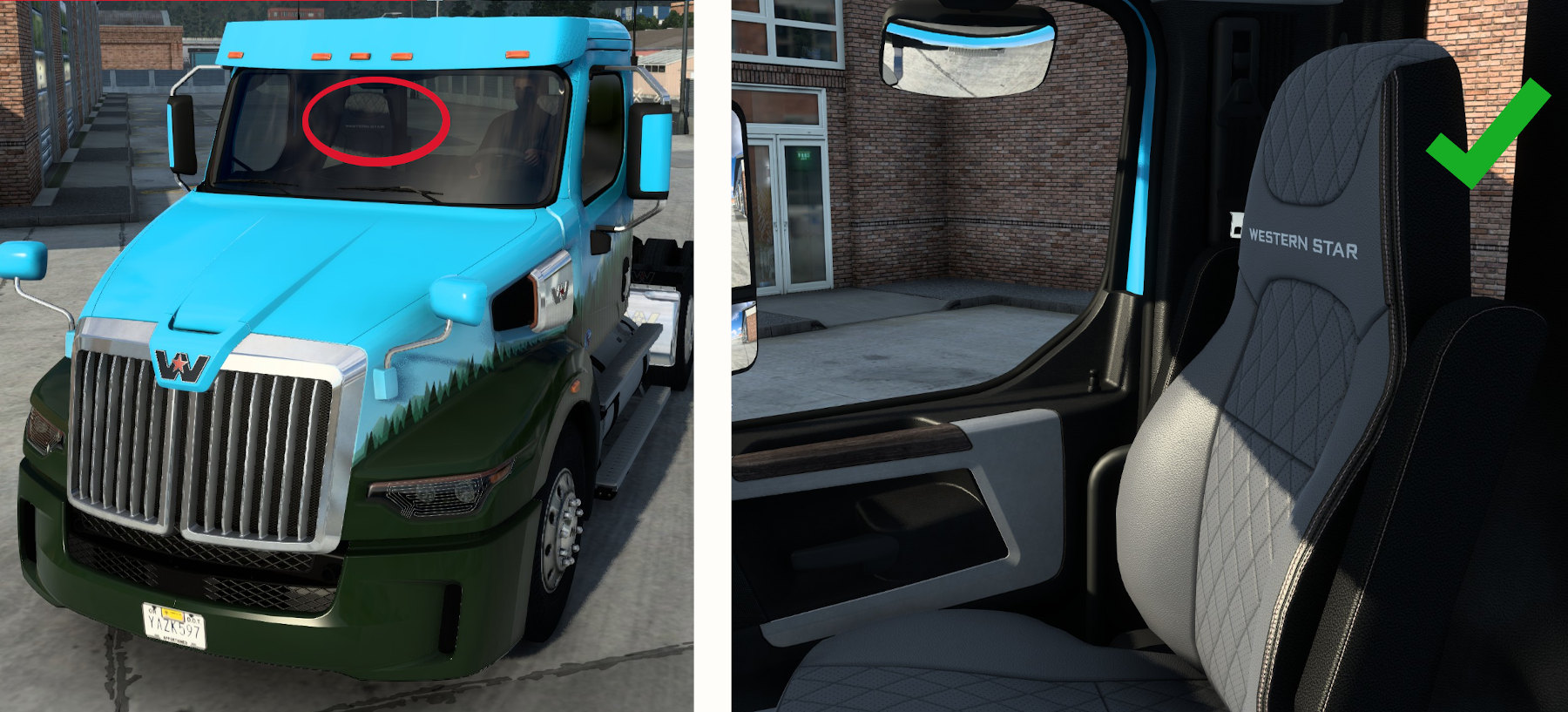 Western Star 57X exterior view roof missing shadows [232321] - SCS Software