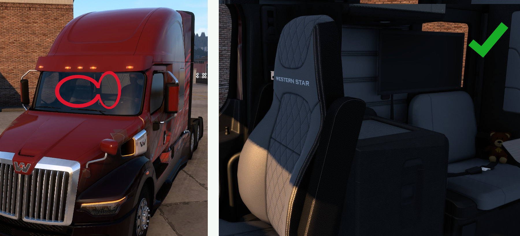 Western Star 57X exterior view roof missing shadows [232321] - SCS Software