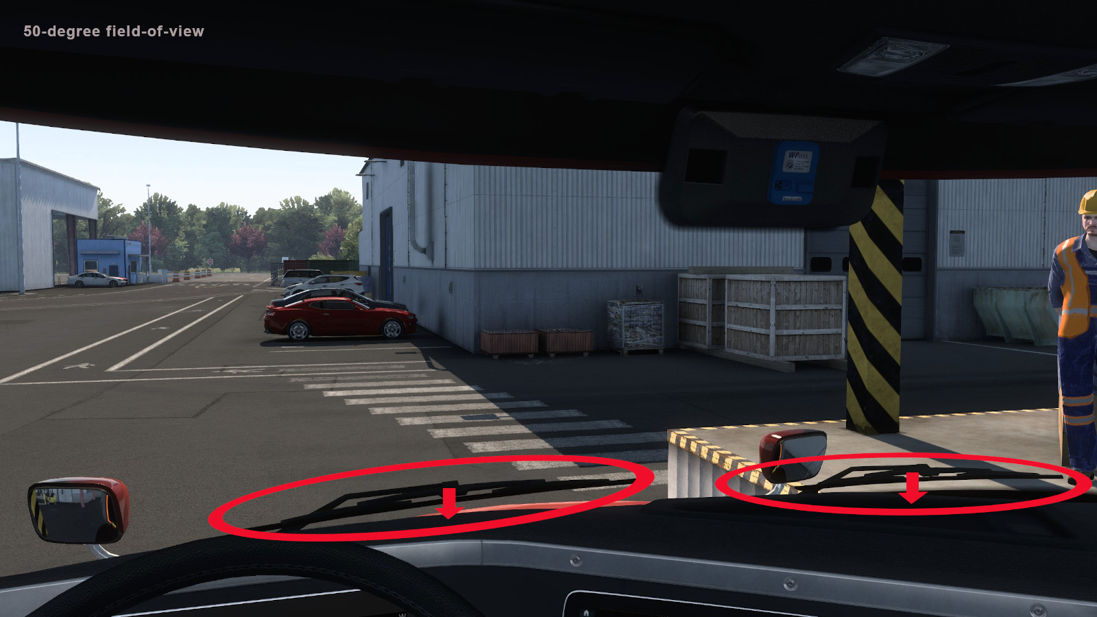 Western Star 57X interior-view incorrect wipers position - SCS Software